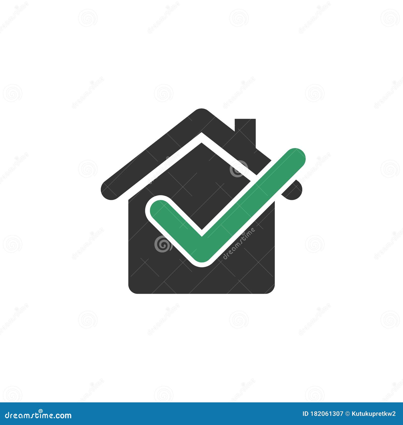 Check Mark Home or House Icon Logo Template Illustration Design. Vector ...