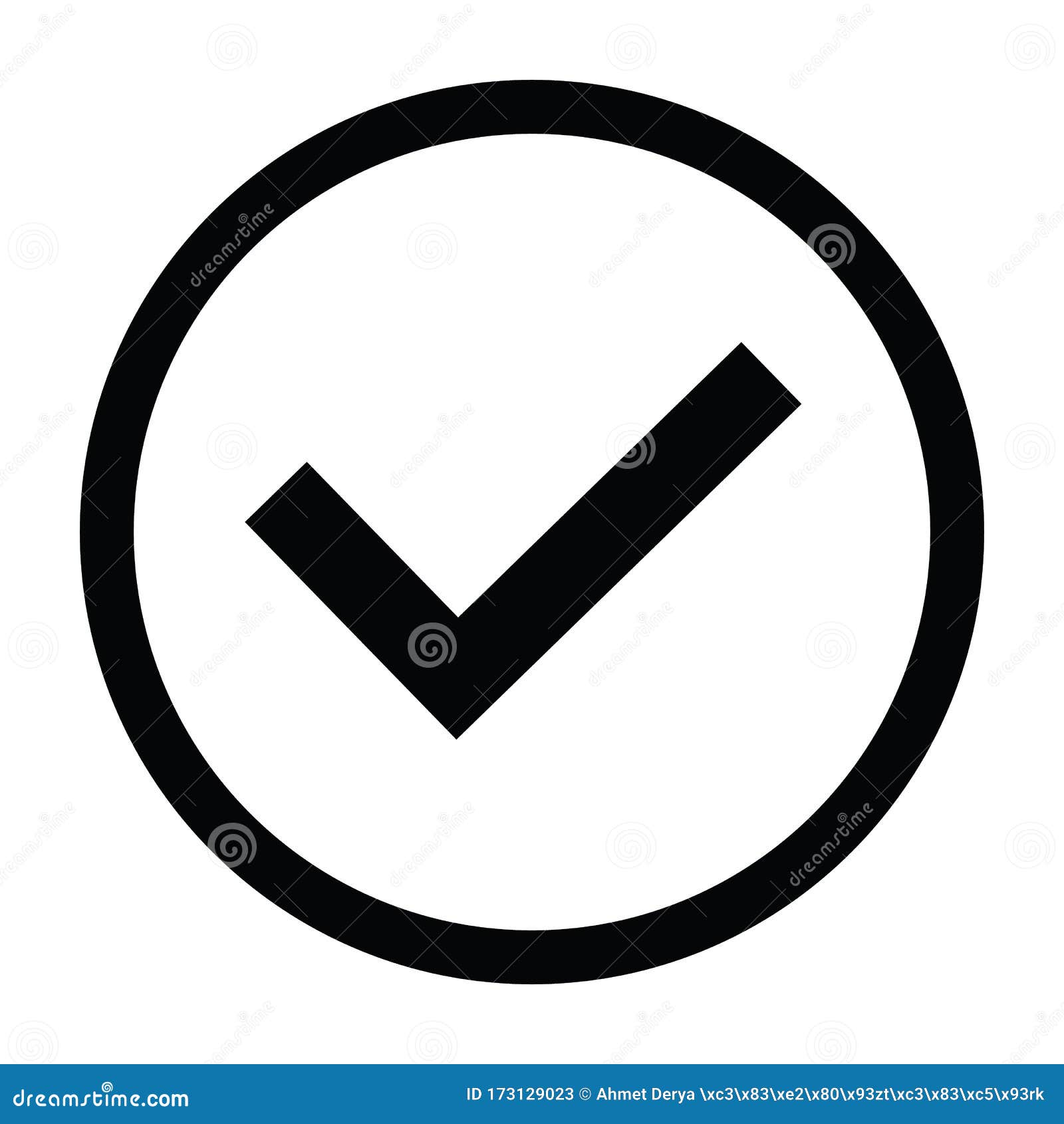 Check mark icon stock illustration. Illustration of circle - 173129023
