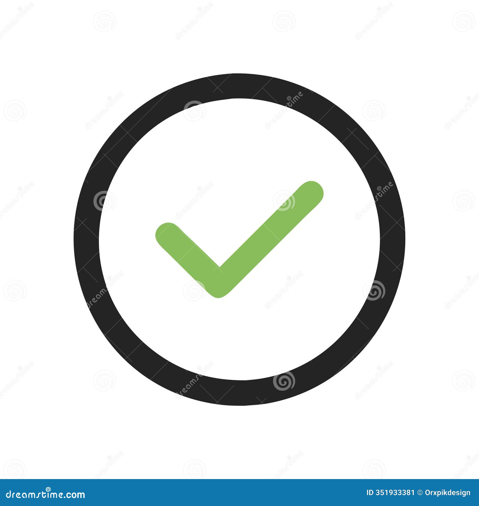 Check Mark Icon for Approval Stock Vector - Illustration of check, icon ...