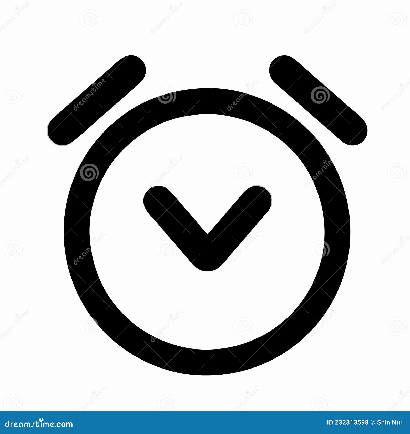Check Mark Icon or Can Be a Clock Icon Stock Vector - Illustration of ...