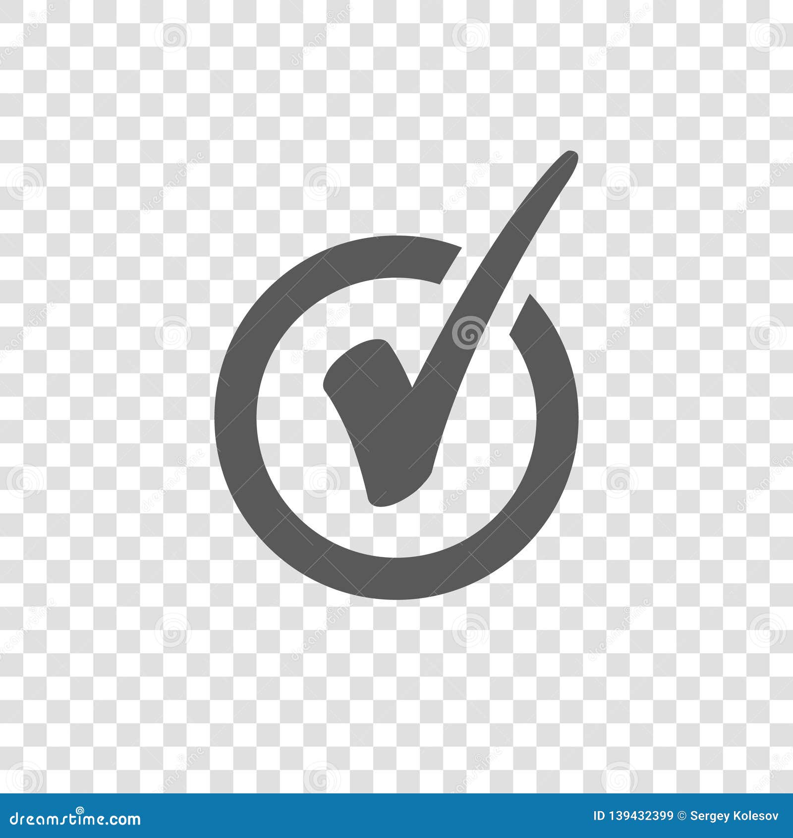 Check Mark Icon in Circle. Tick Symbol Stock Vector - Illustration of ... Check Mark Icon in Circle. Tick Symbol Stock Vector - Illustration of ...