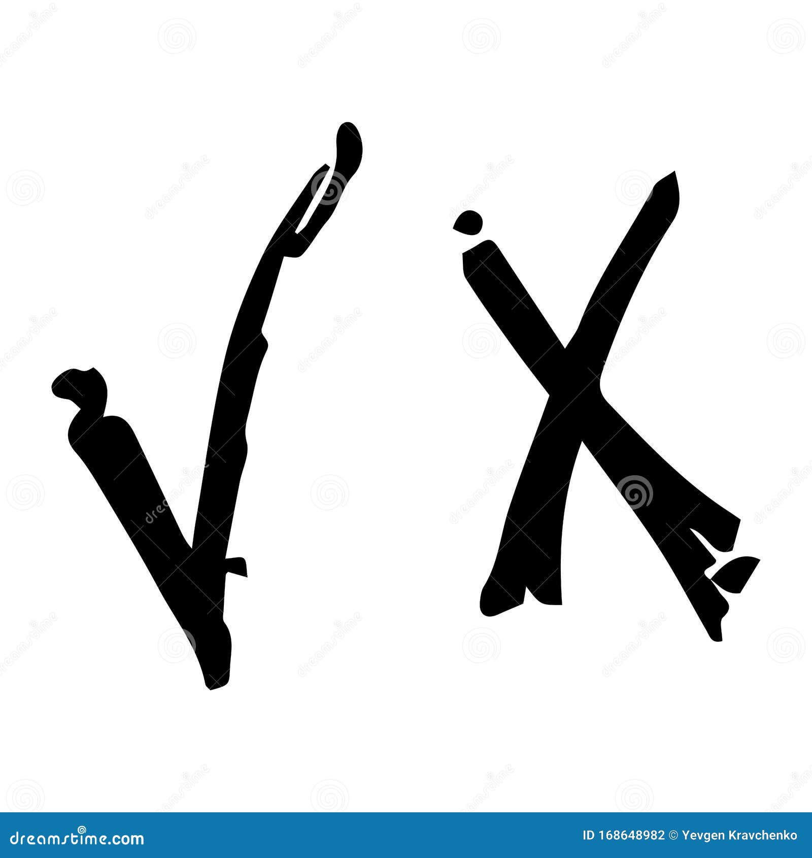 Check-mark Icon and a Cross Icon.Vector Illustration of Check Mark and ... Check-mark Icon and a Cross Icon.Vector Illustration of Check Mark and ...