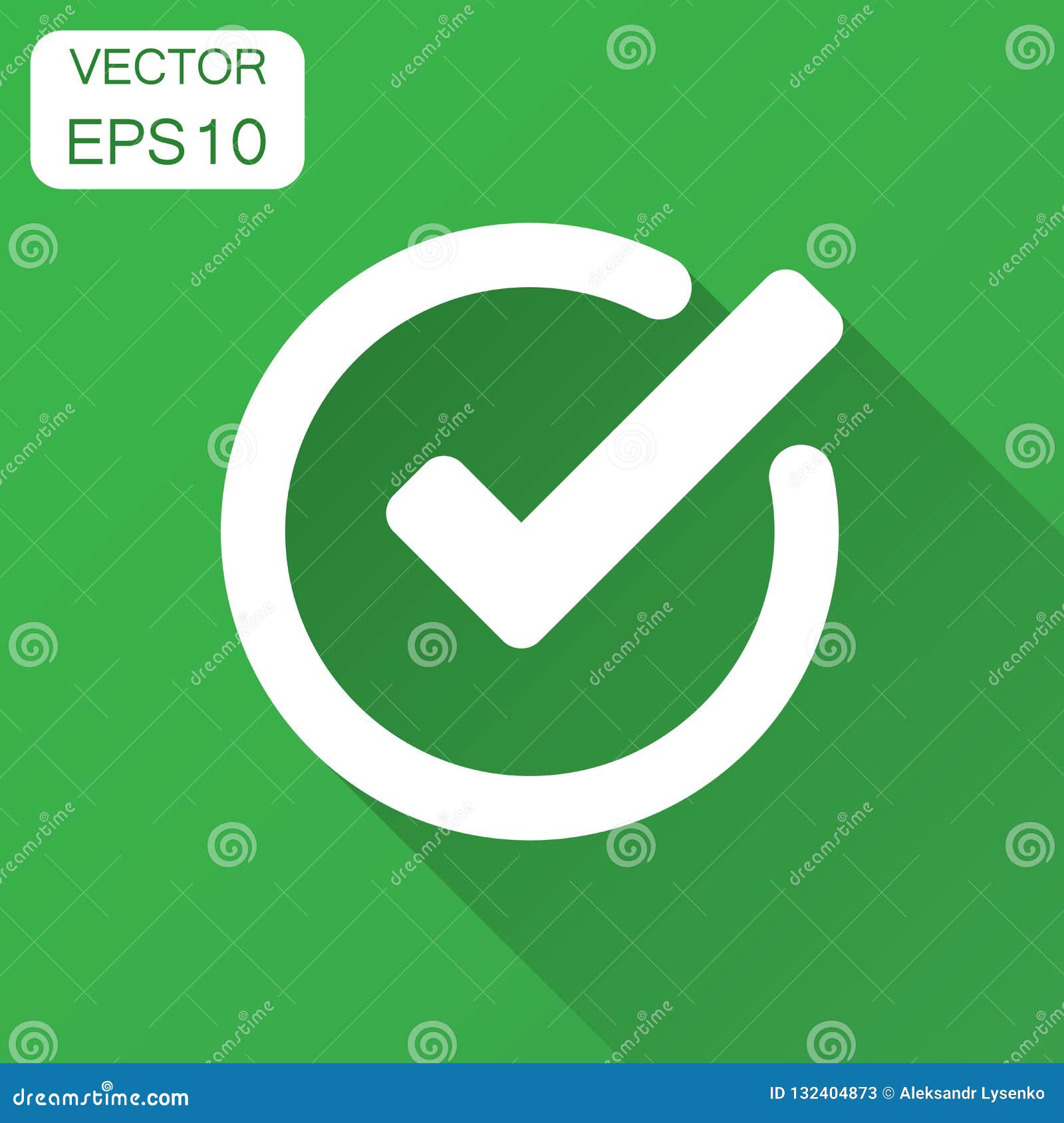 Check Mark Icon in Flat Style. Ok, Accept Vector Illustration Wi Stock ... Check Mark Icon in Flat Style. Ok, Accept Vector Illustration Wi Stock ...