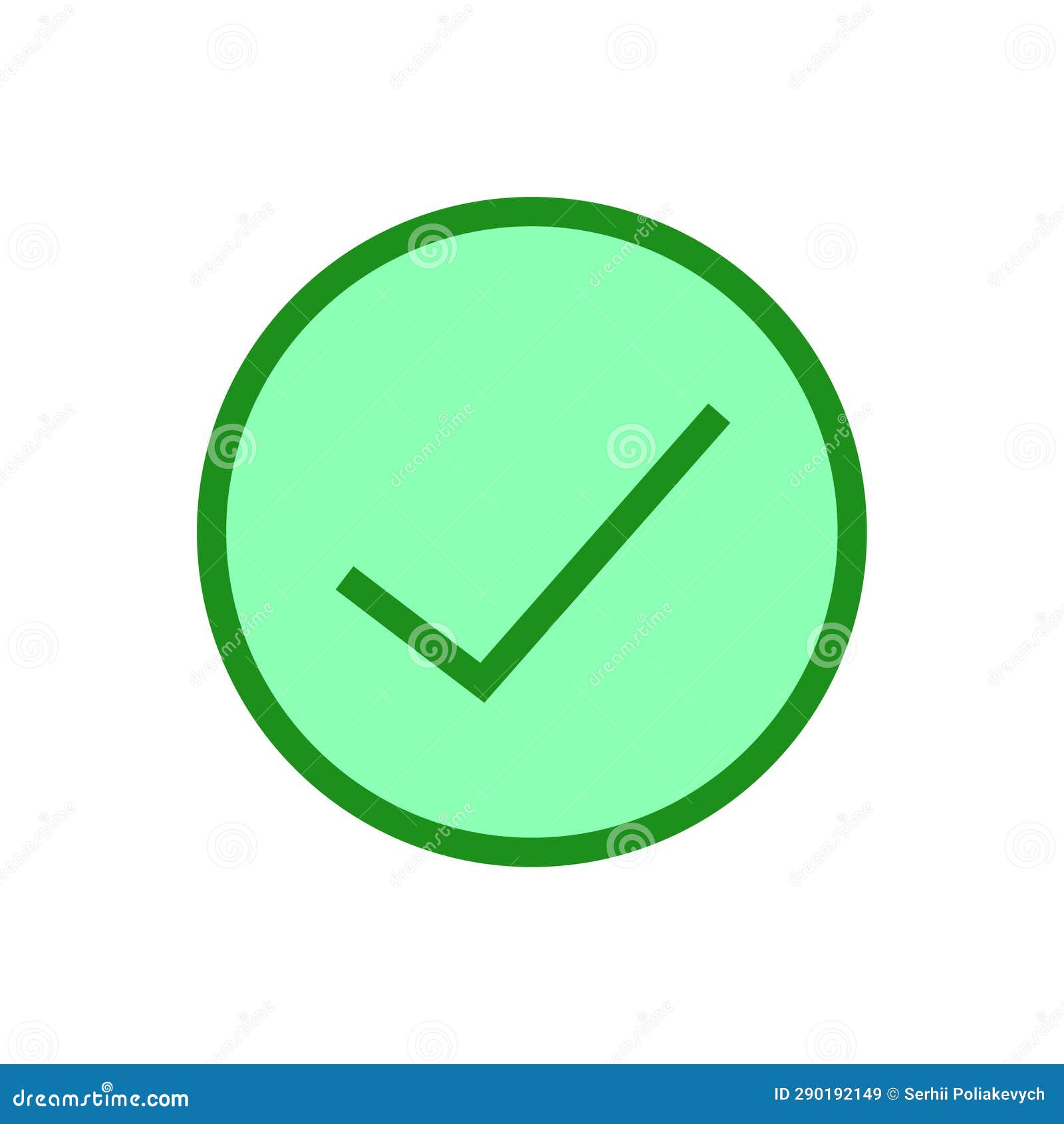 Check Mark Icon in a Green Circle. Vector Illustration. EPS 10 Stock ...