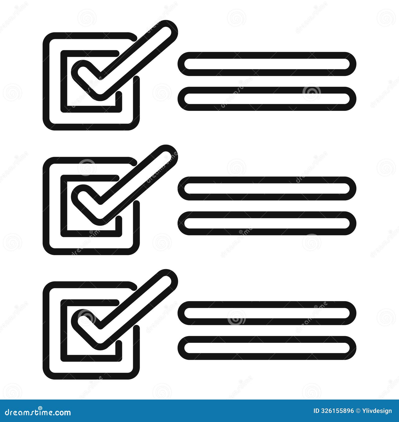 Check Mark Icon Indicating Completing Tasks Stock Illustration ...