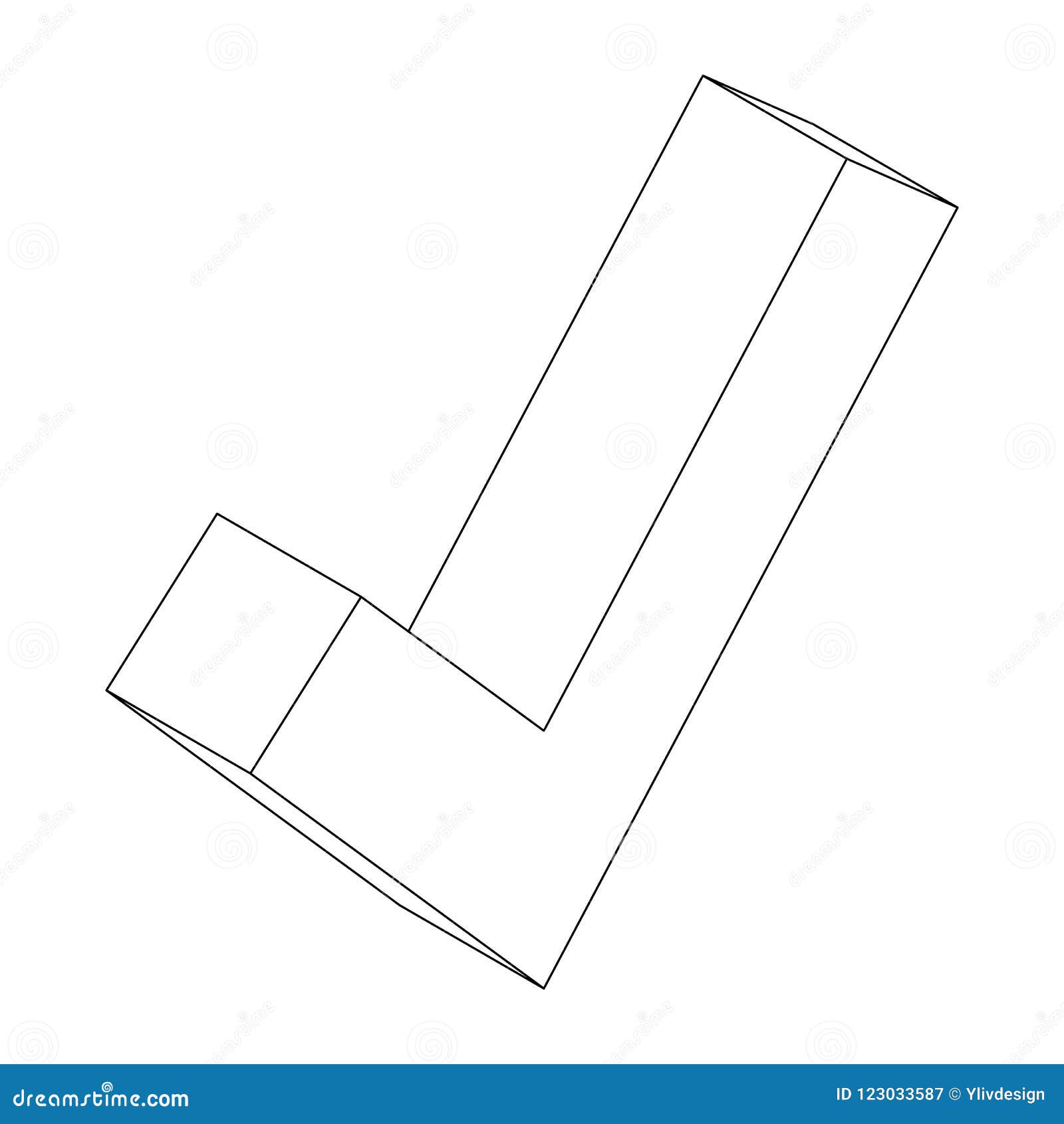 Check Mark Icon, Isometric 3d Style Stock Illustration - Illustration ...