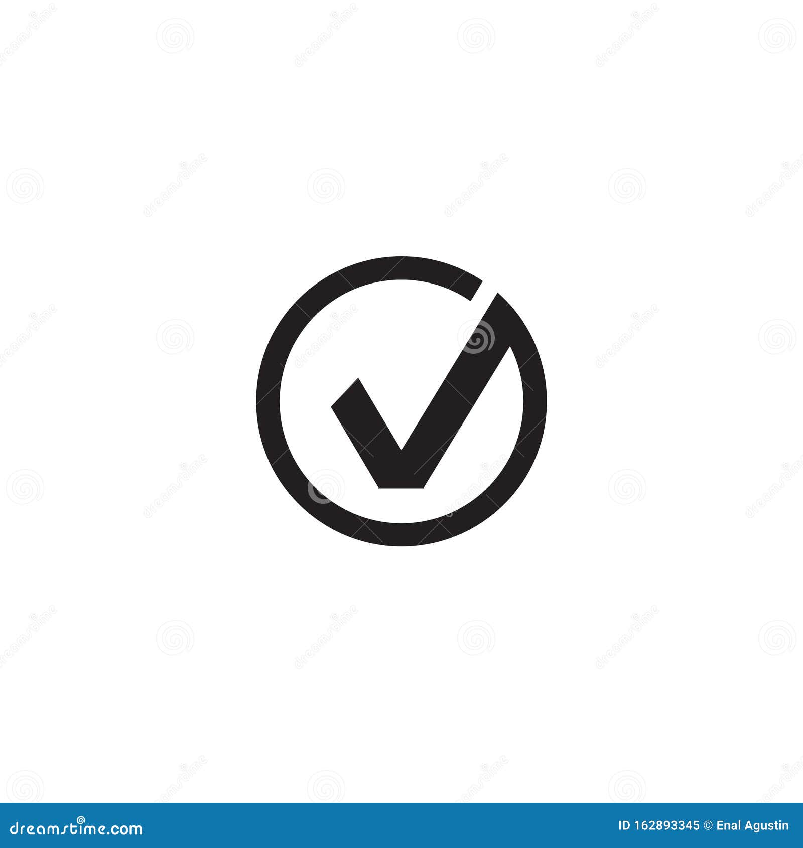 Check Mark Icon Logo Design Template Stock Vector - Illustration of ...