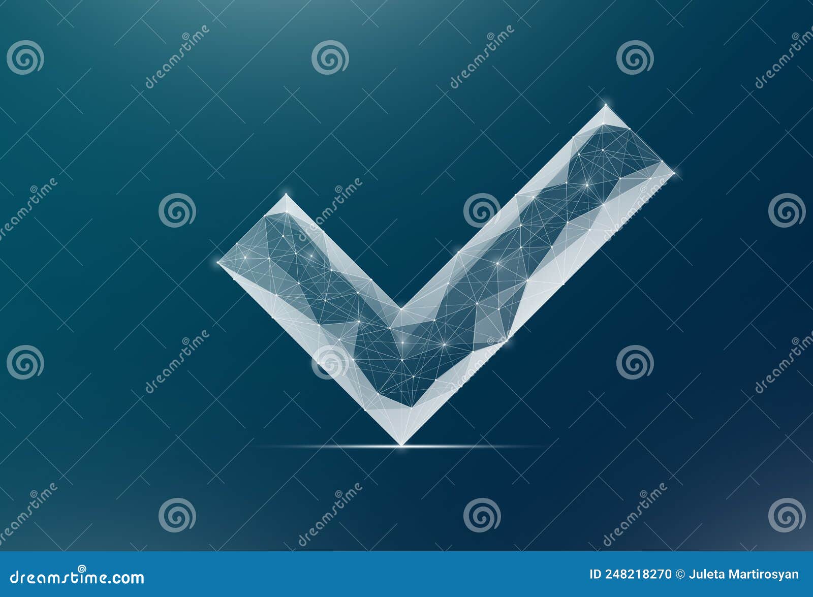 Check Mark Icon Made from Web and Dots Stock Illustration ...