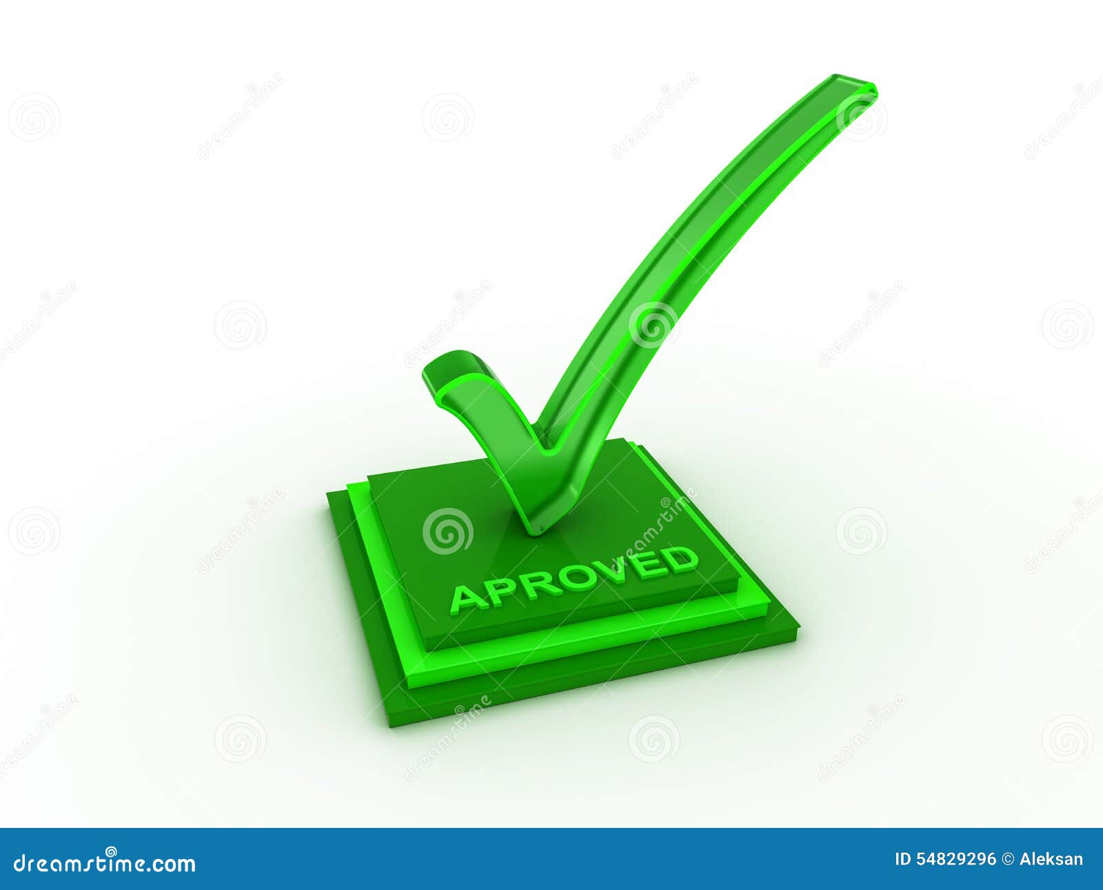 Check Mark Icon on Rectangles with APROVED Word Stock Illustration ...