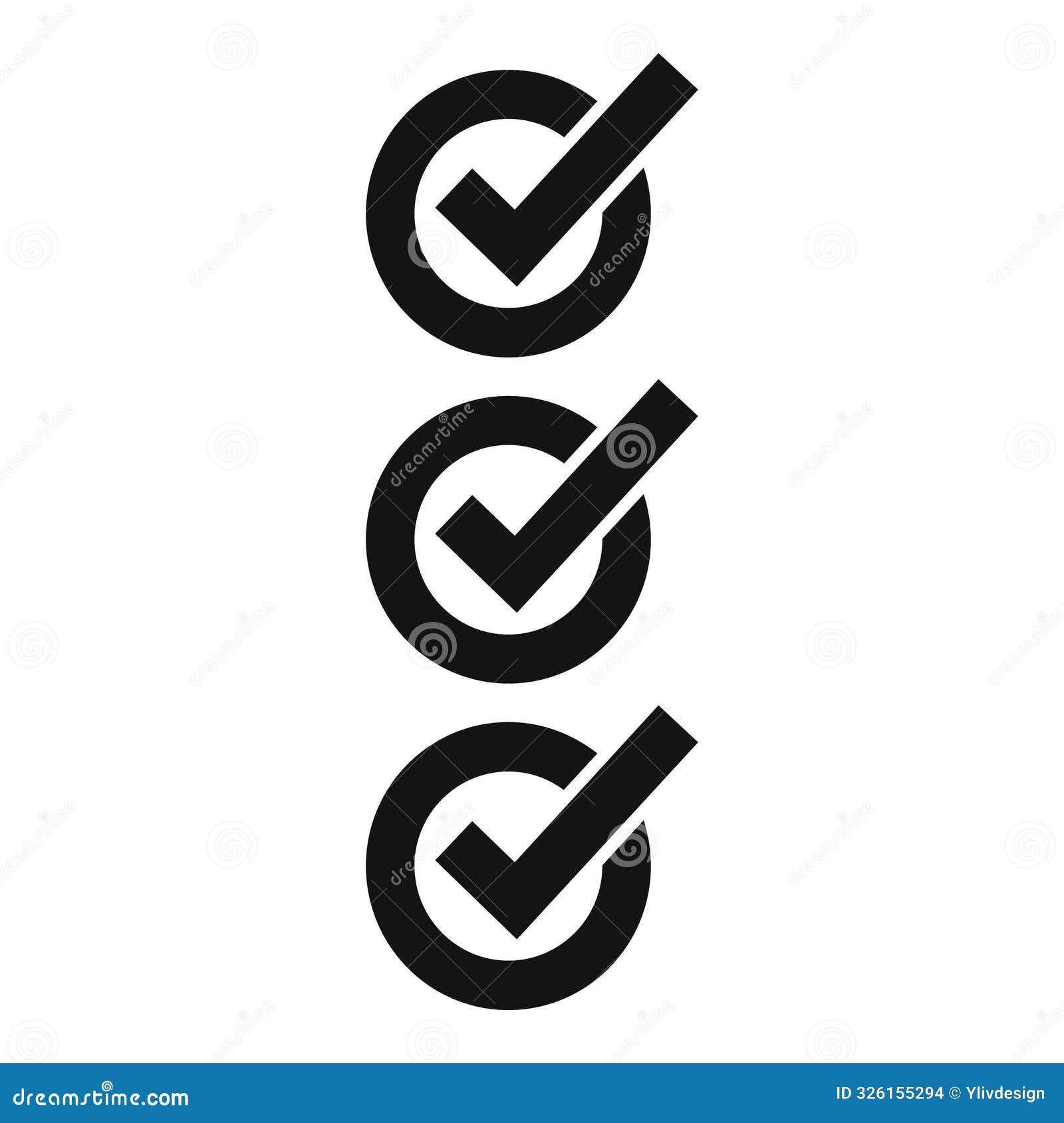 Check Mark Icon Representing Completing Tasks Successfully Stock ...