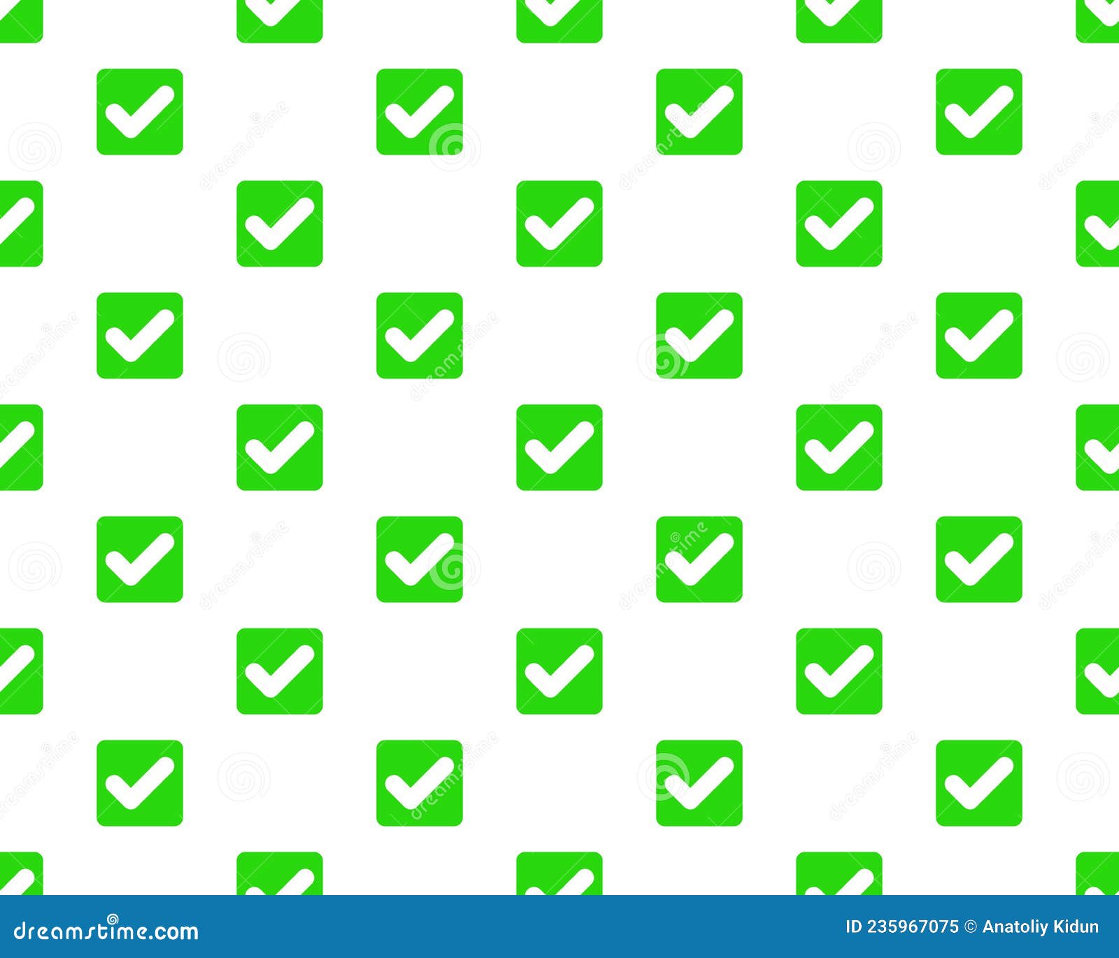 Check Mark Icon Seamless Pattern Background. Ok, Accept Vector ...