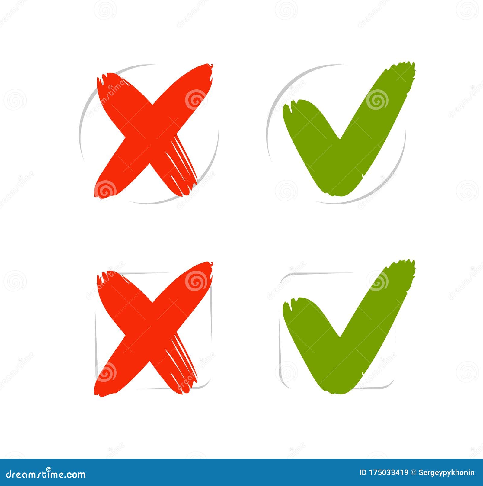 Check Mark Icon Set Vector. Elements for Website or Mobile App Stock ...