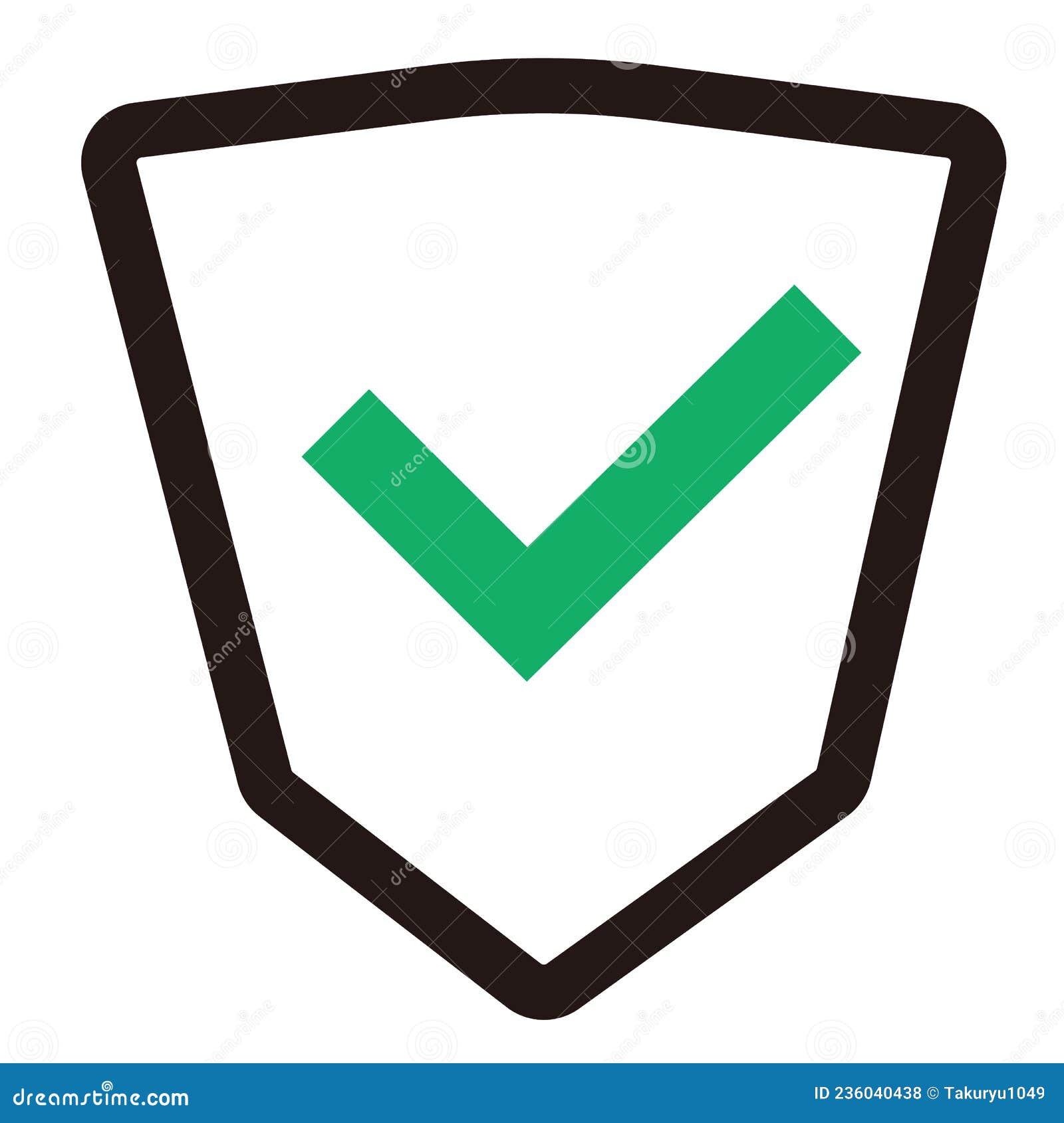 Check Mark Icon in Shield Icon. Vector. Stock Vector - Illustration of ...