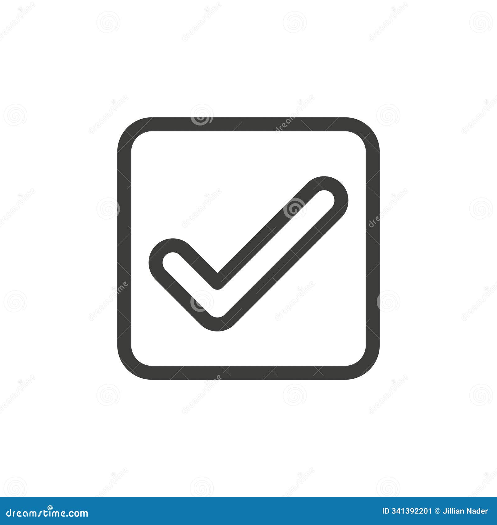 Check Mark Icon Simple Outline Vector Logo Stock Vector - Illustration ...