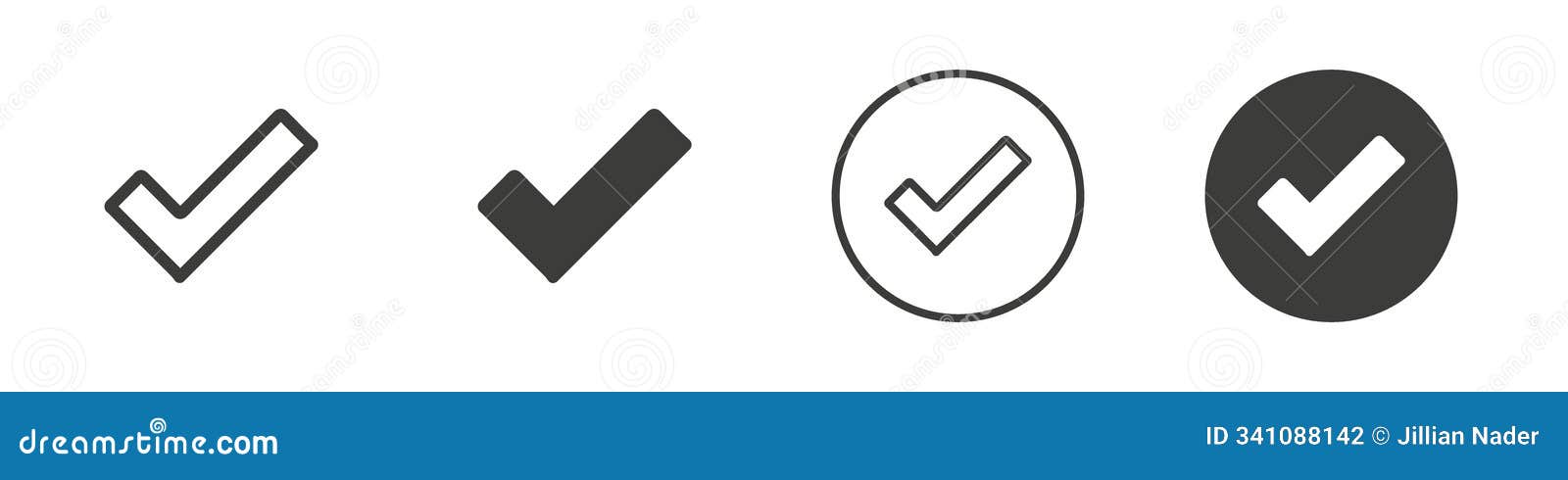 Check Mark Icon Simple Outline Vector Logo Stock Illustration ...