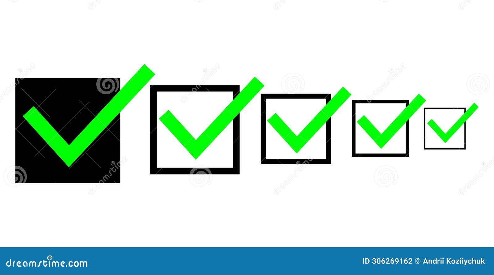 Check Mark Icon in a Square. Vector Illustration of a Check Mark in a ...