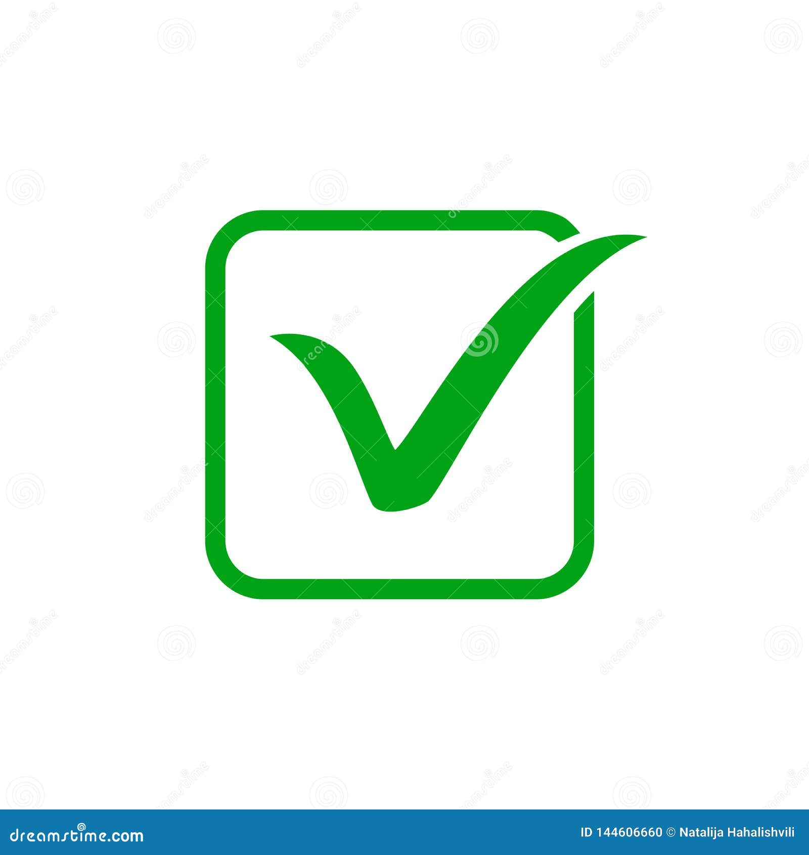 Check mark icon symbols stock vector. Illustration of green - 144606660