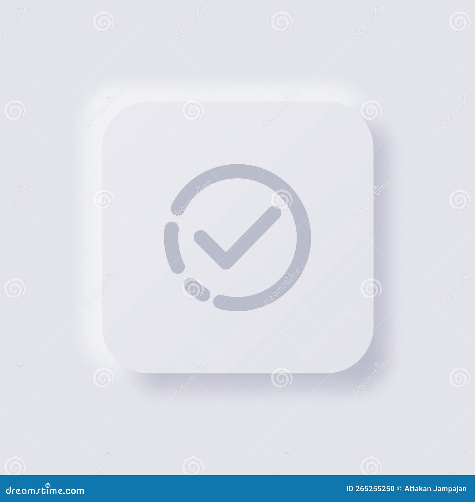Check Mark Icon, Tick Icon, White Neumorphism Soft UI Design For Web ...