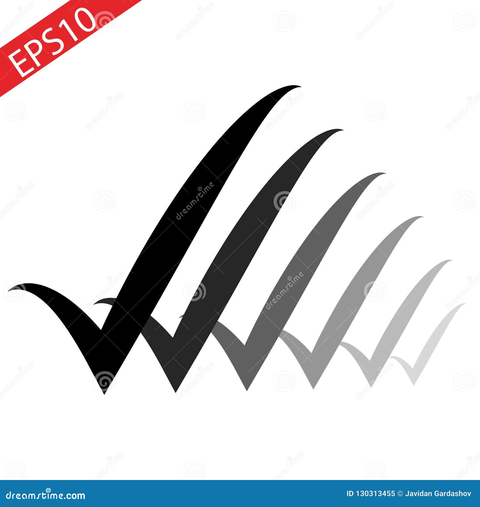 Check Mark Icon on Transparent Background. Tick Simbol, Vector ...