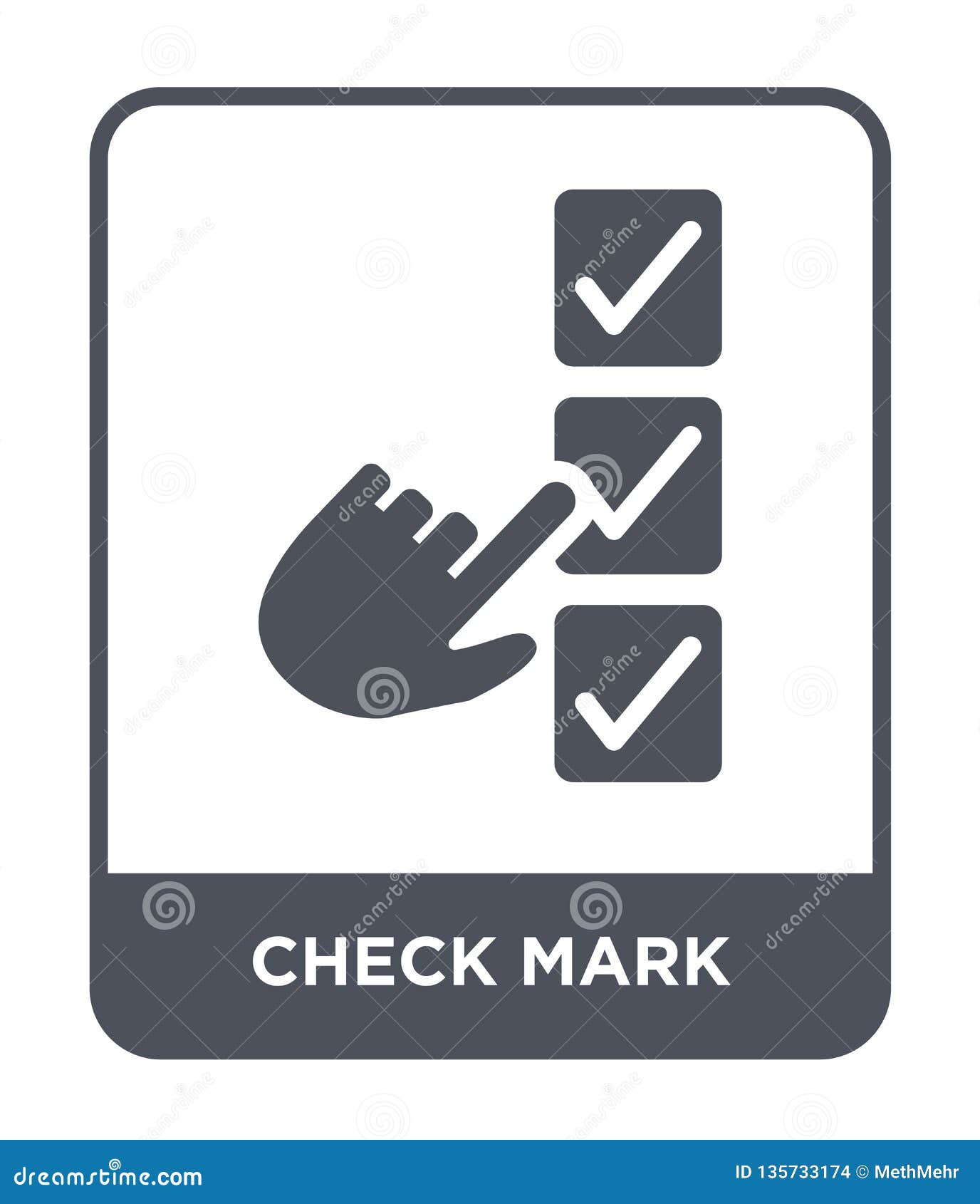 Check Mark Icon in Trendy Design Style. Check Mark Icon Isolated on ...