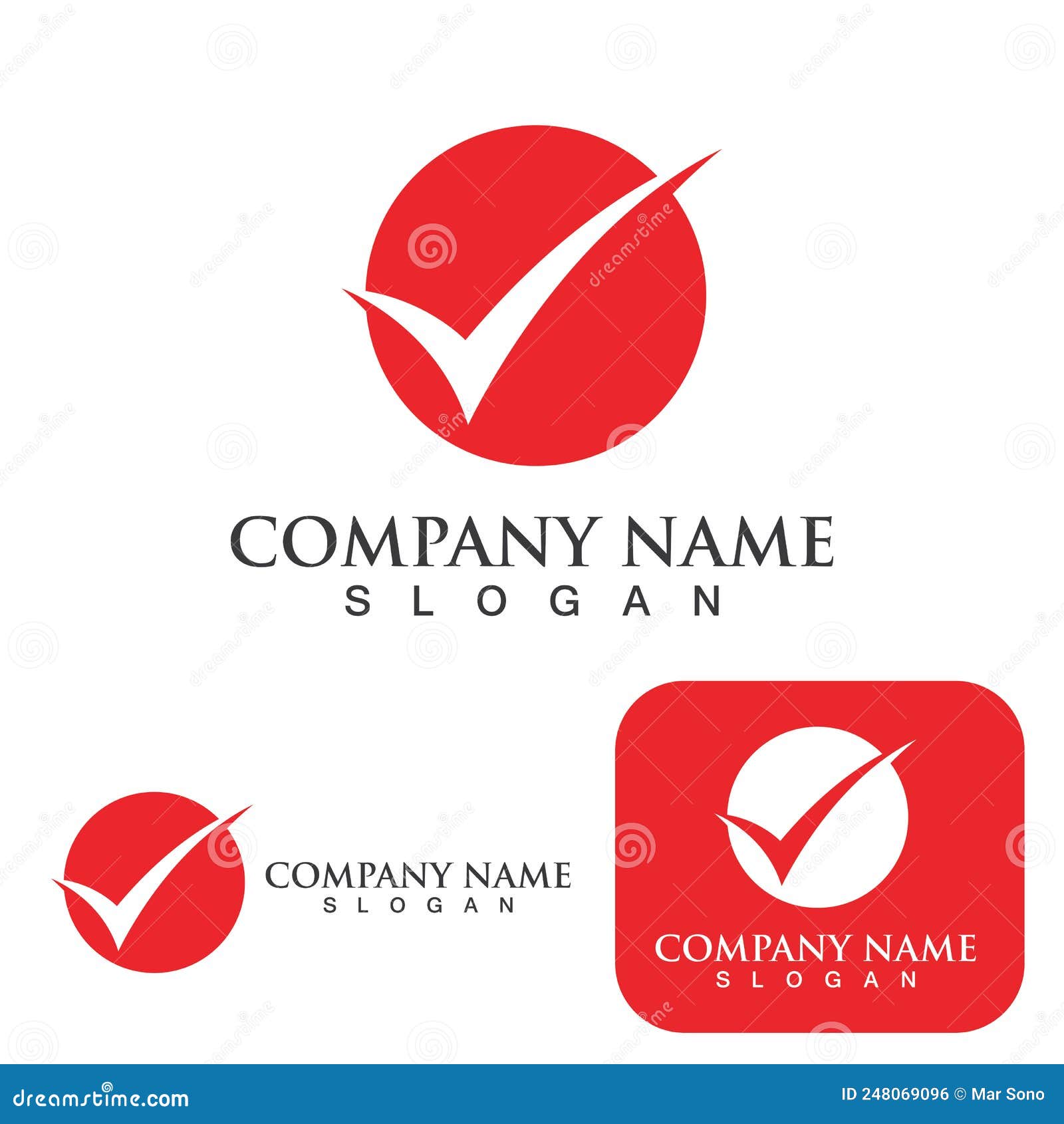 Check Mark Icons Vector Illustration Design Template Stock Vector ...