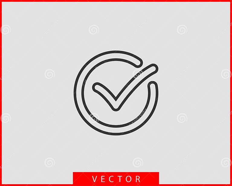 Check Mark Icon Vector Symbol Design Element Stock Vector ...