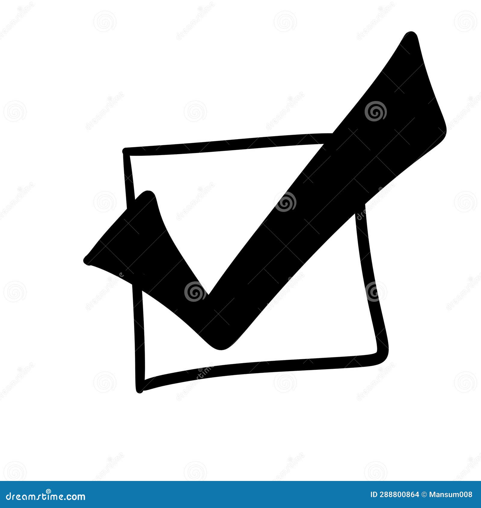 Check Mark Icon on White Background Stock Illustration - Illustration ...