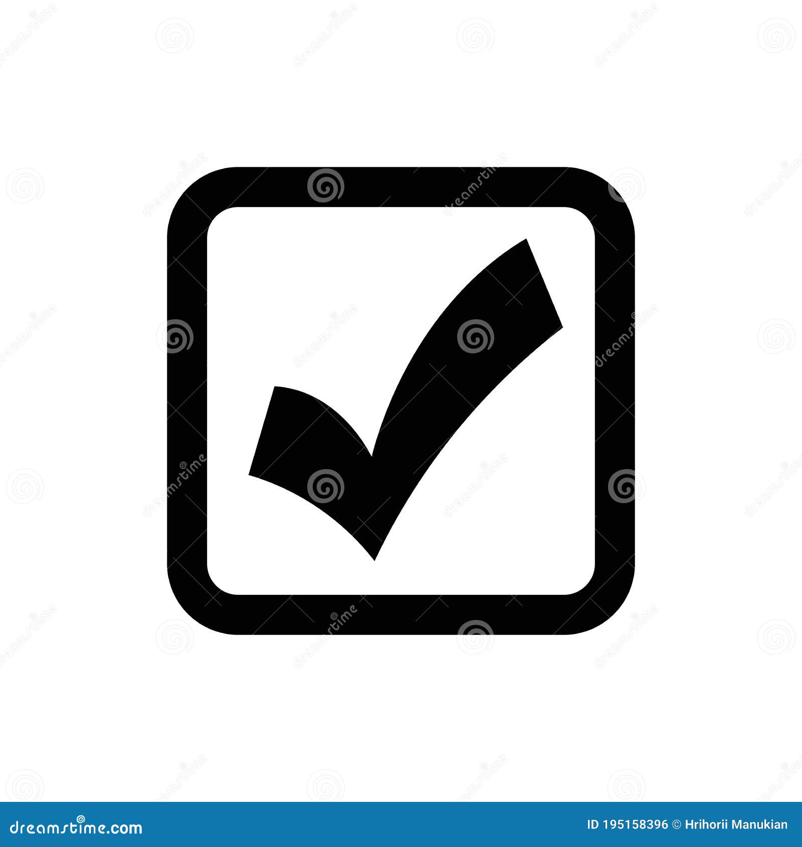 Check Mark Isolated Icon. Checklist Button Icon. Check Mark, Tick ...