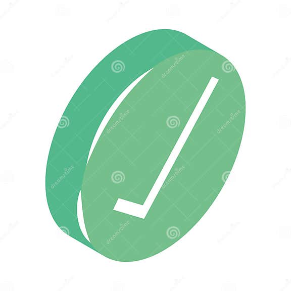 Check mark isometric stock vector. Illustration of choice - 253742717