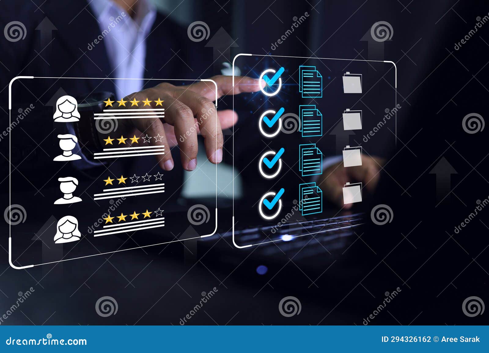 Check Mark on Laptop Screen Stock Photo - Image of five, form: 294326162