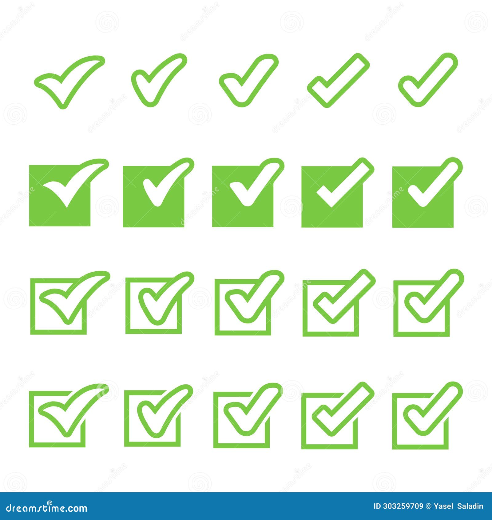 Checklist, Checkmark, Check List, Check Mark Icon Set Stock Vector ...