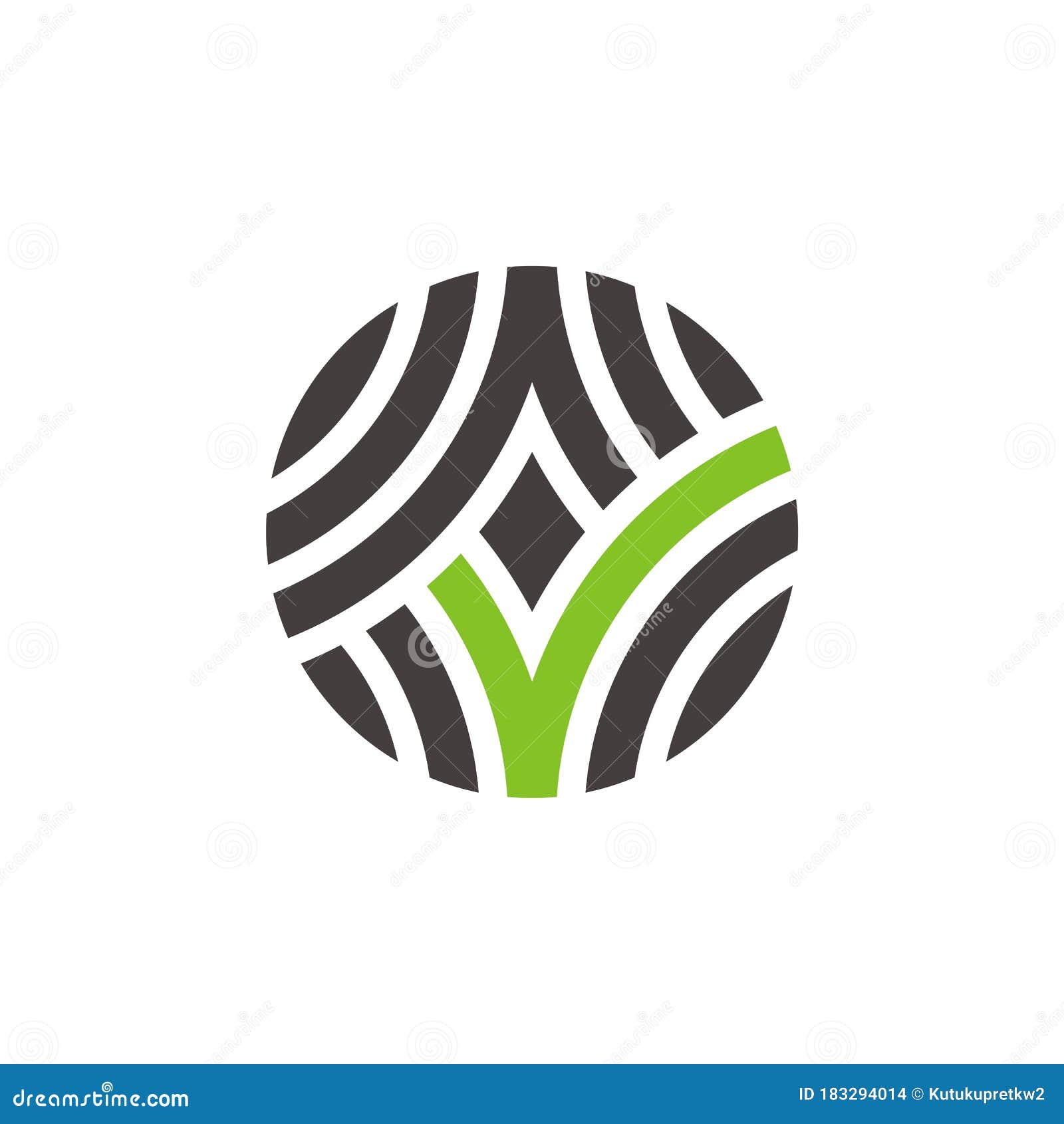 Check Mark Line in Circle Logo Template Illustration Design. Vector EPS ...