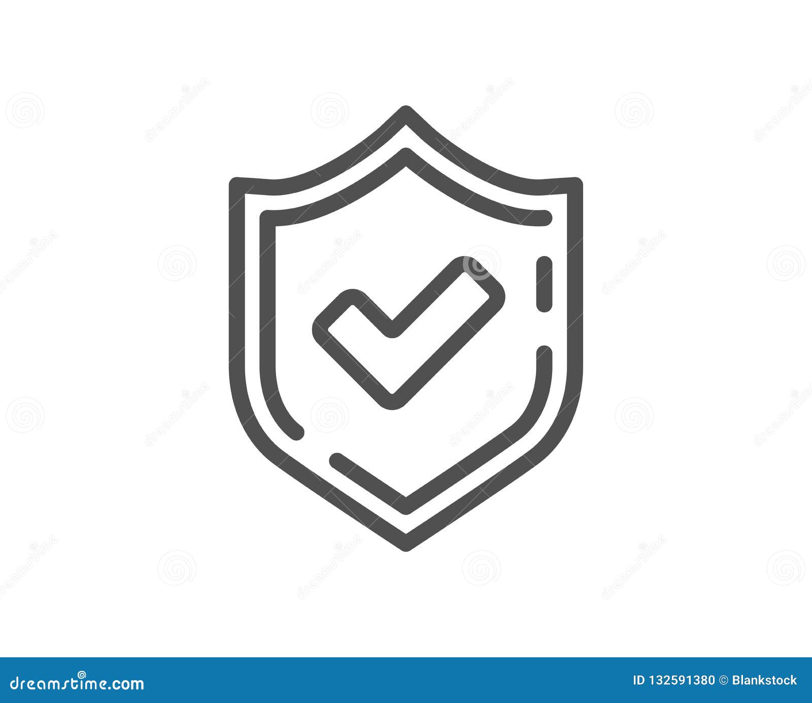 Check Mark Line Icon. Accepted or Approve Sign. Vector Stock Vector ...