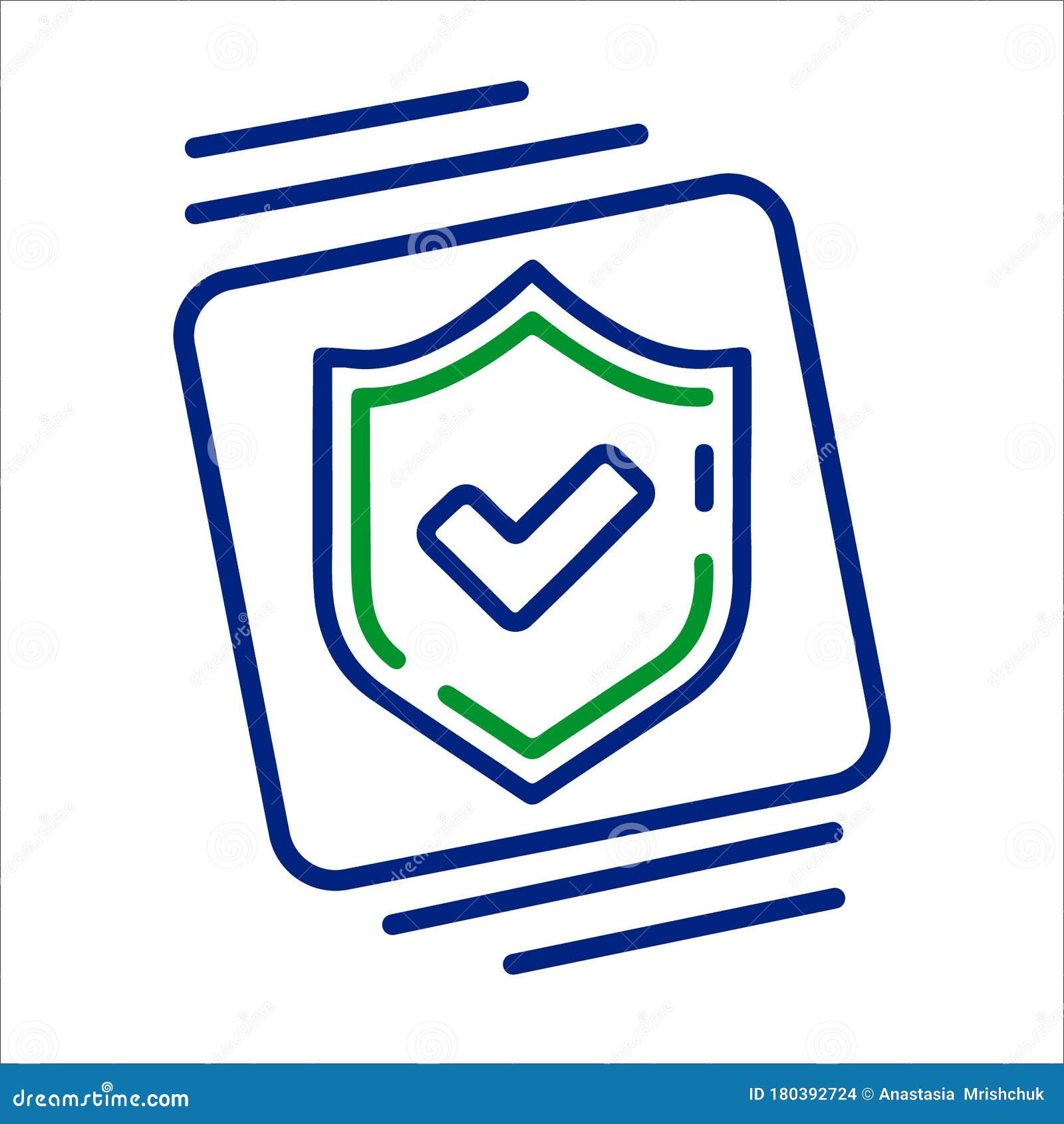 Check Mark Line Icon. Accepted or Approved Sign. Vector Illustration ...