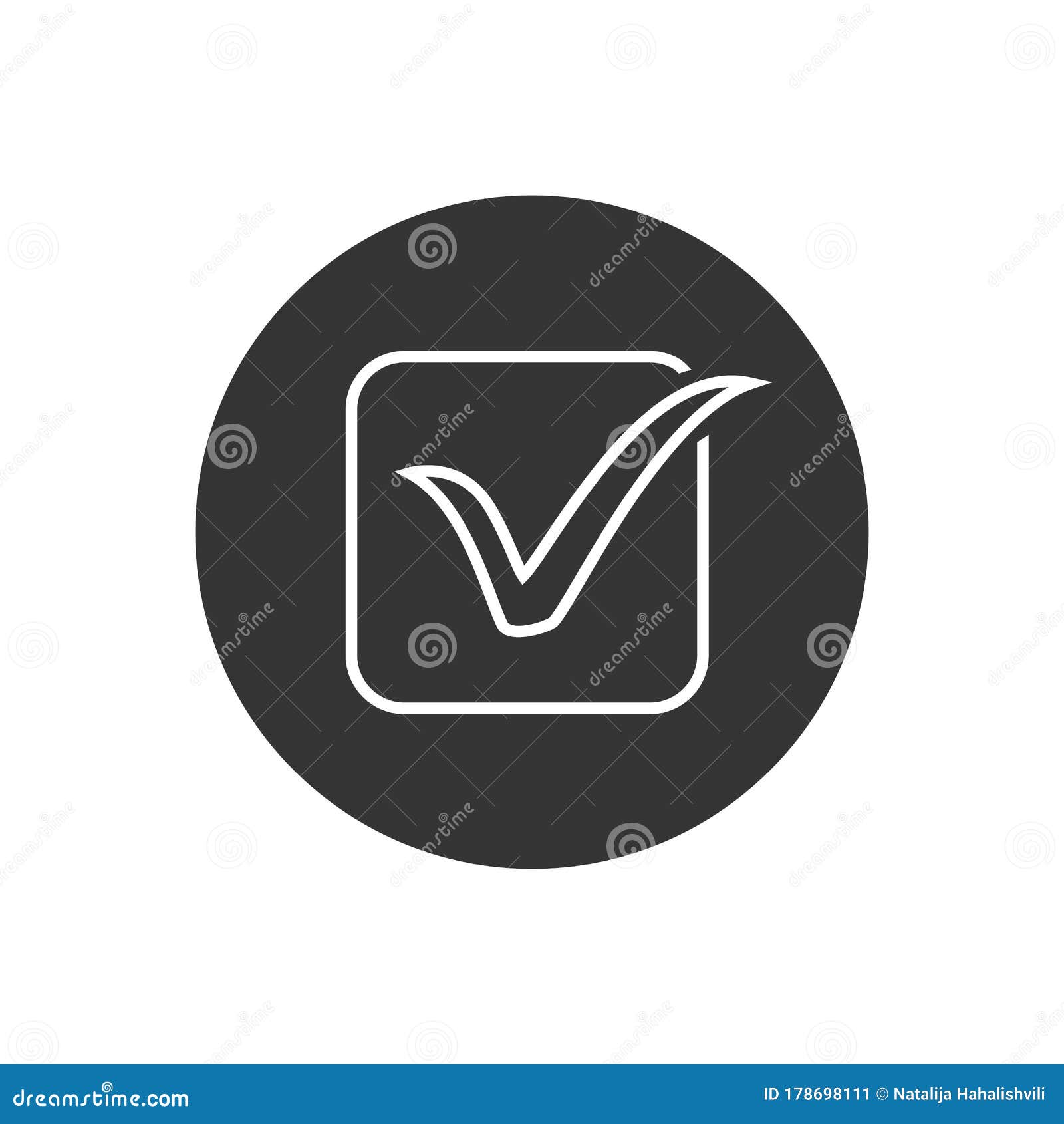 Check Mark Line Icon Symbols Vector Modern Flat Style Stock Vector ...
