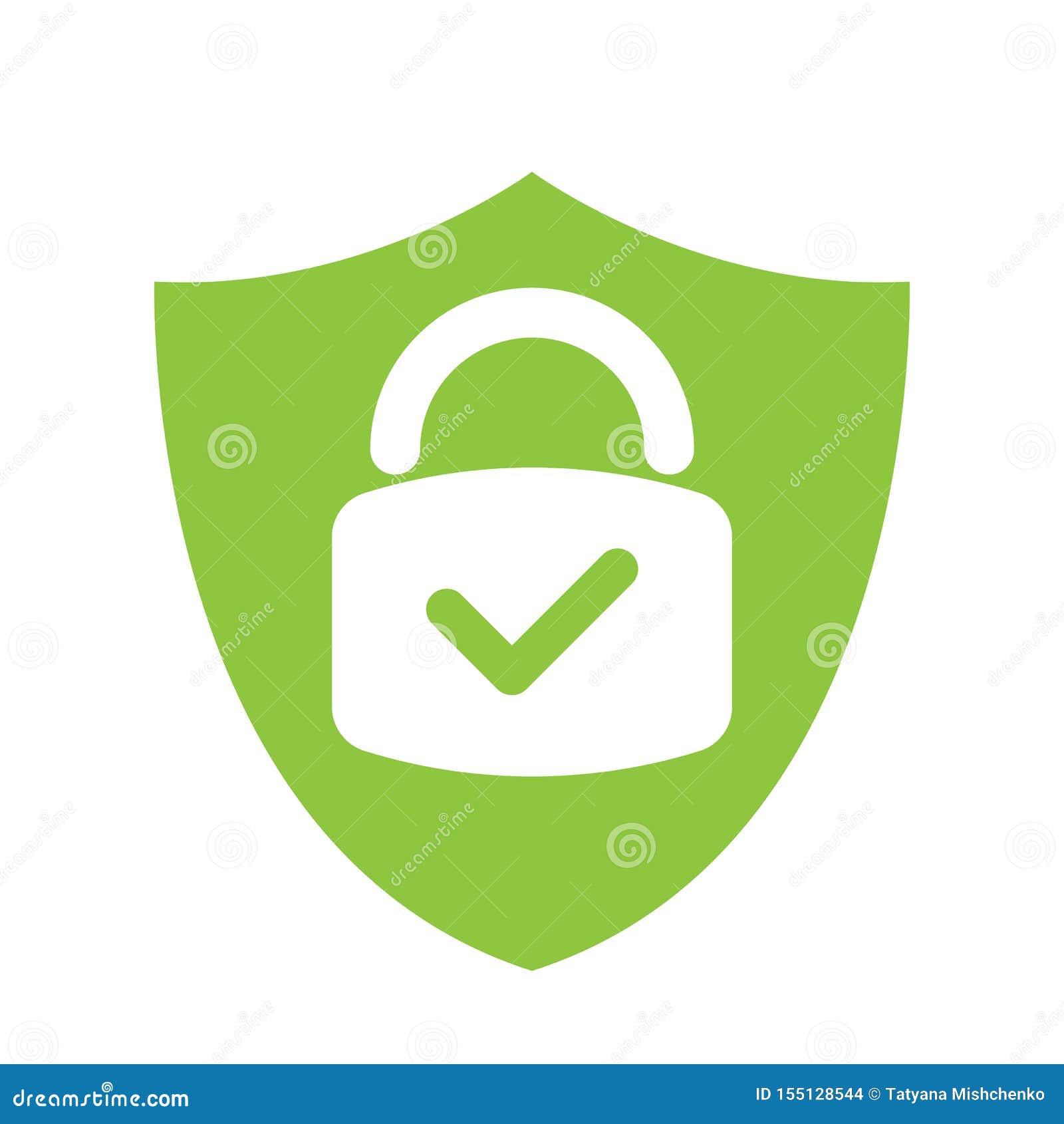 Check Mark with Lock. Vector Illustration Stock Vector - Illustration ...