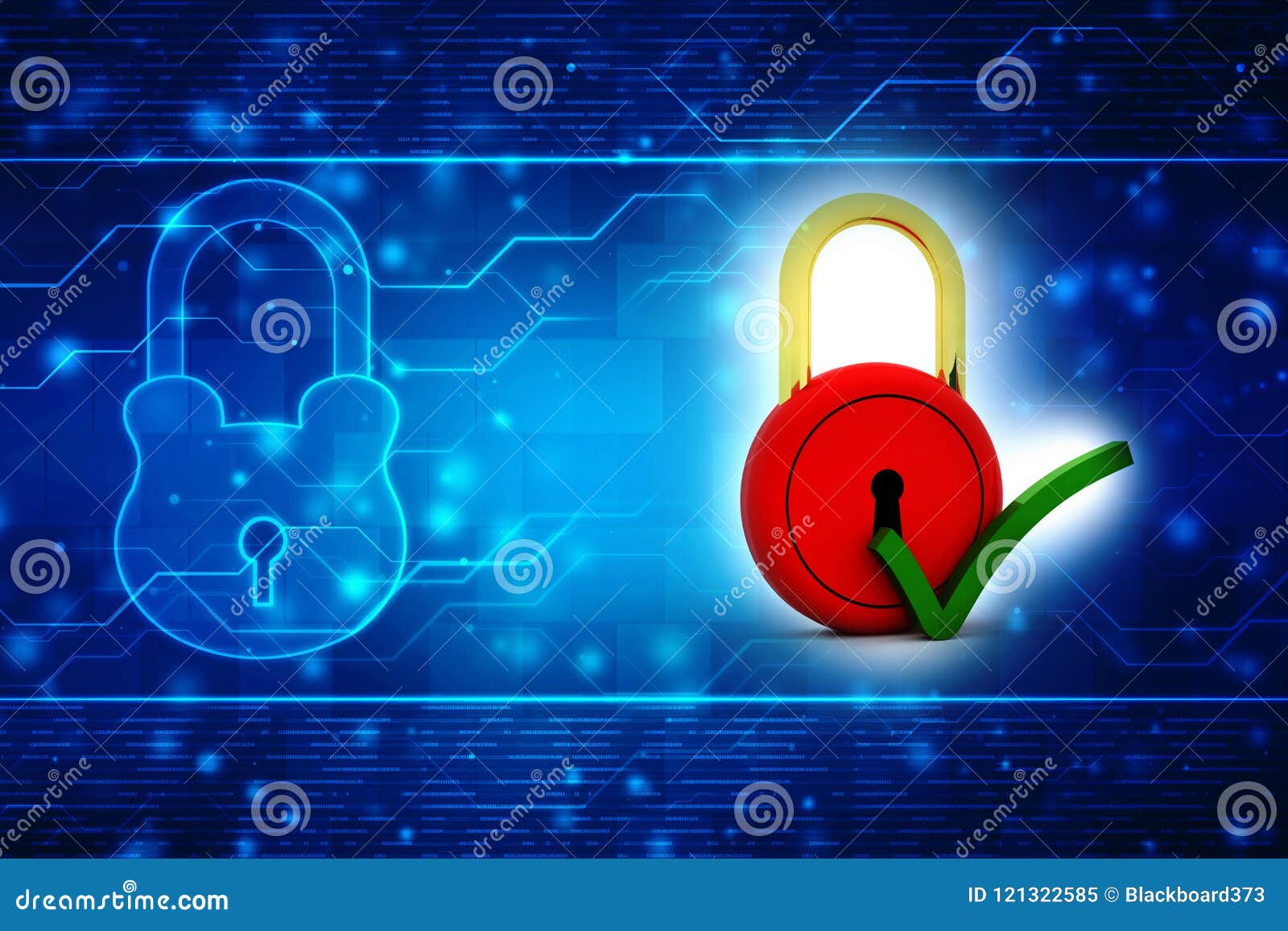 Security Lock with Check Mark in Digital Background Stock Image - Image ... Security Lock with Check Mark in Digital Background Stock Image - Image ...