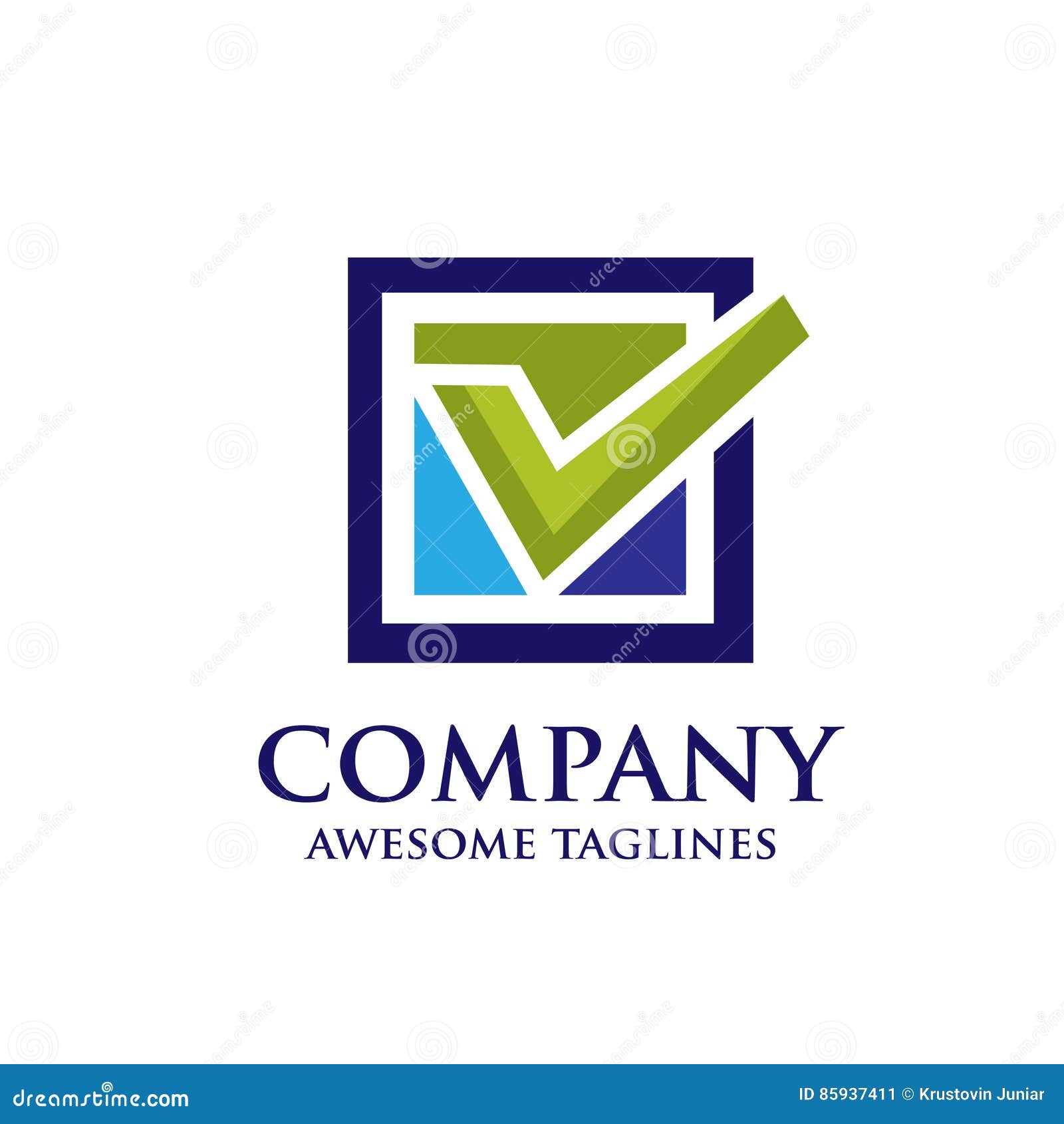 Check mark logo concept stock vector. Illustration of button - 85937411