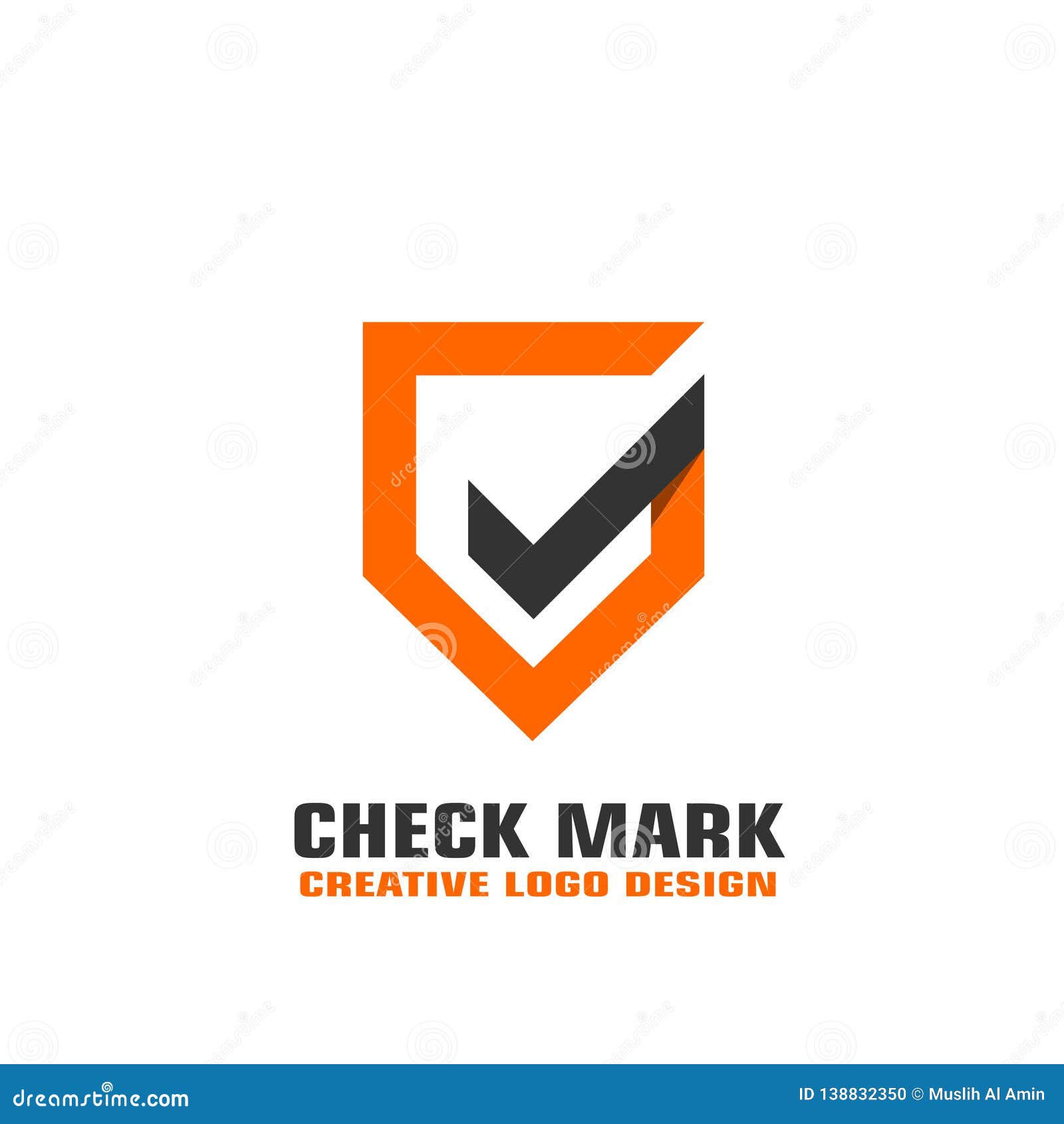 Check mark logo design stock vector. Illustration of safety - 138832350
