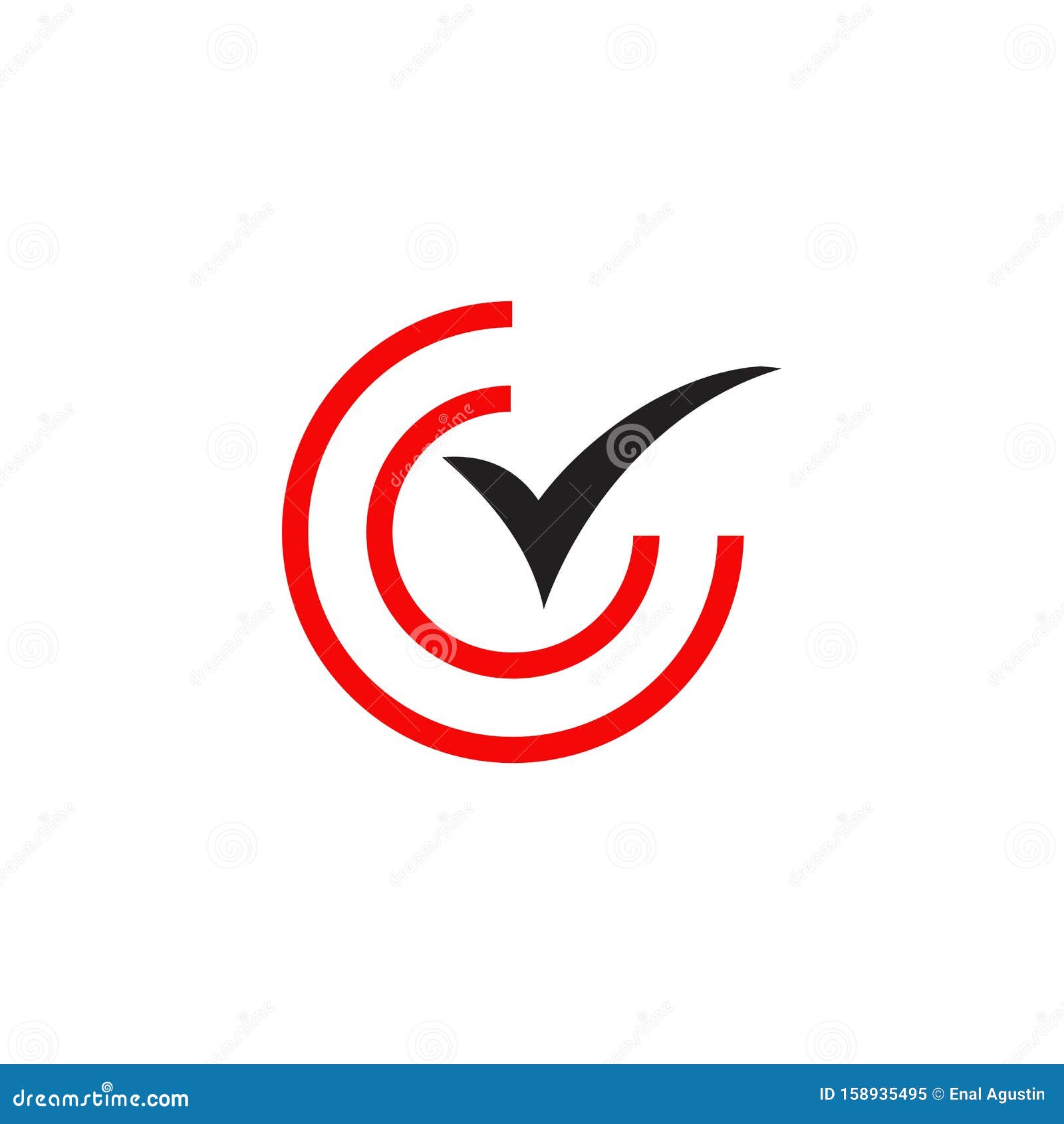 Check Mark Logo Design Vector Template Stock Vector - Illustration of ...