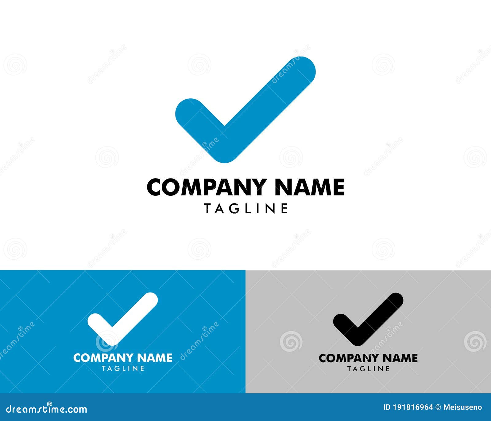 Check Mark Logo Vector or Icon Stock Vector - Illustration of button ...