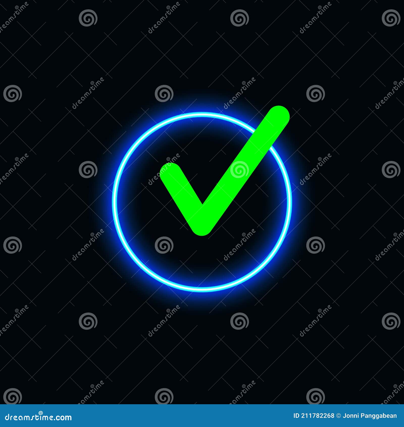 Check Mark Neon Icon for Website, Mobile Application and Template UI ...