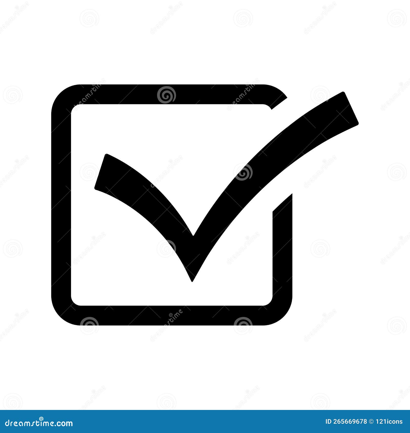 Check Mark, Mark, Notch Icon. Black Vector Graphics Stock Illustration ...