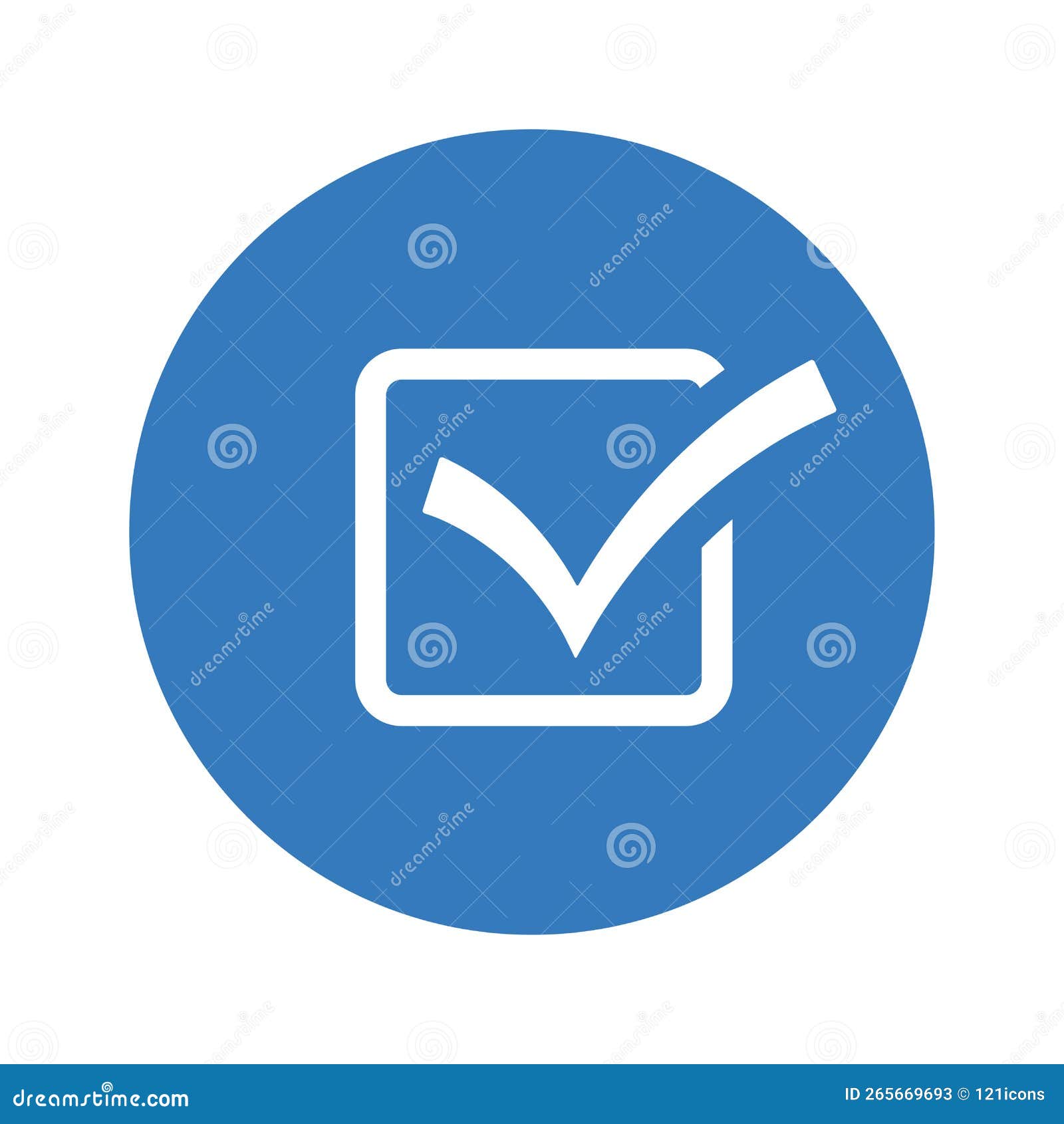 Check Mark, Mark, Notch Icon. Blue Color Design Stock Illustration ...
