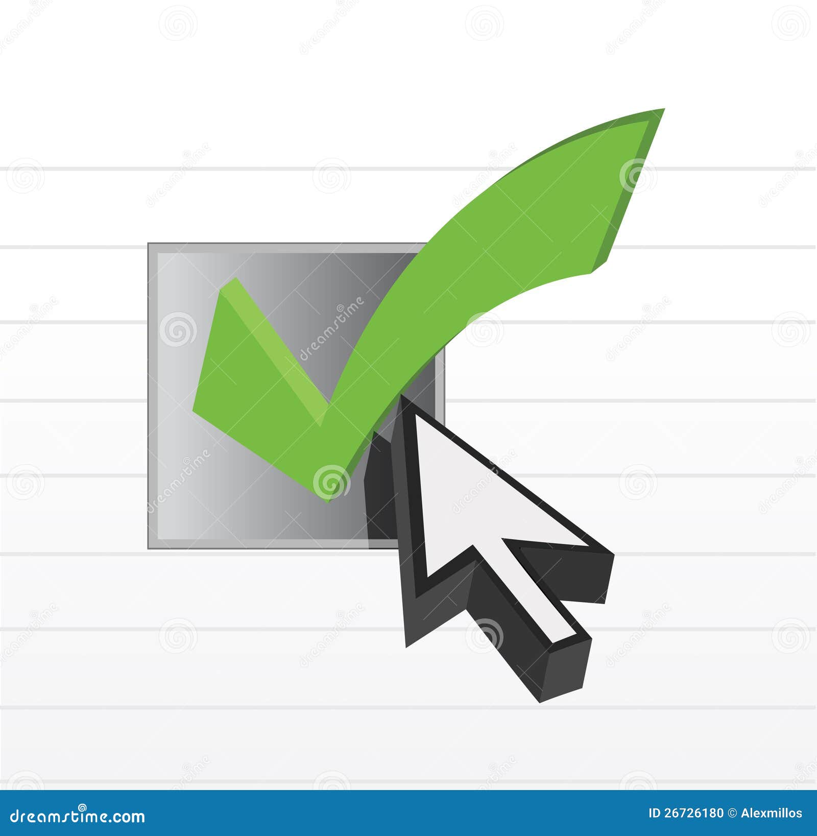 Check Box With Cursor Icon Vector Sign And Symbol Isolated On White ...