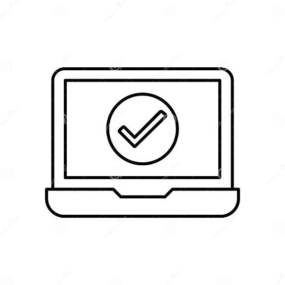 Check Mark Outline Vector Icon that Can Easily Edit or Modify. Stock ...