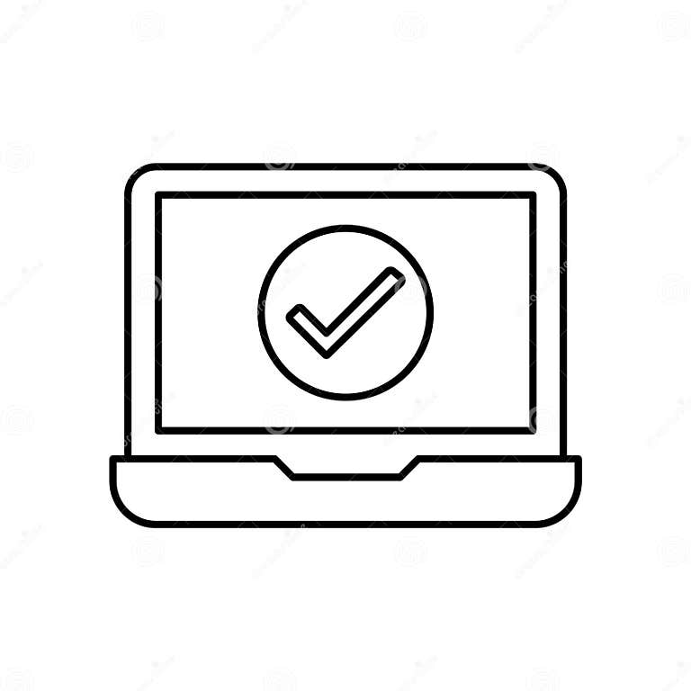 Check Mark Outline Vector Icon that Can Easily Edit or Modify. Stock ...