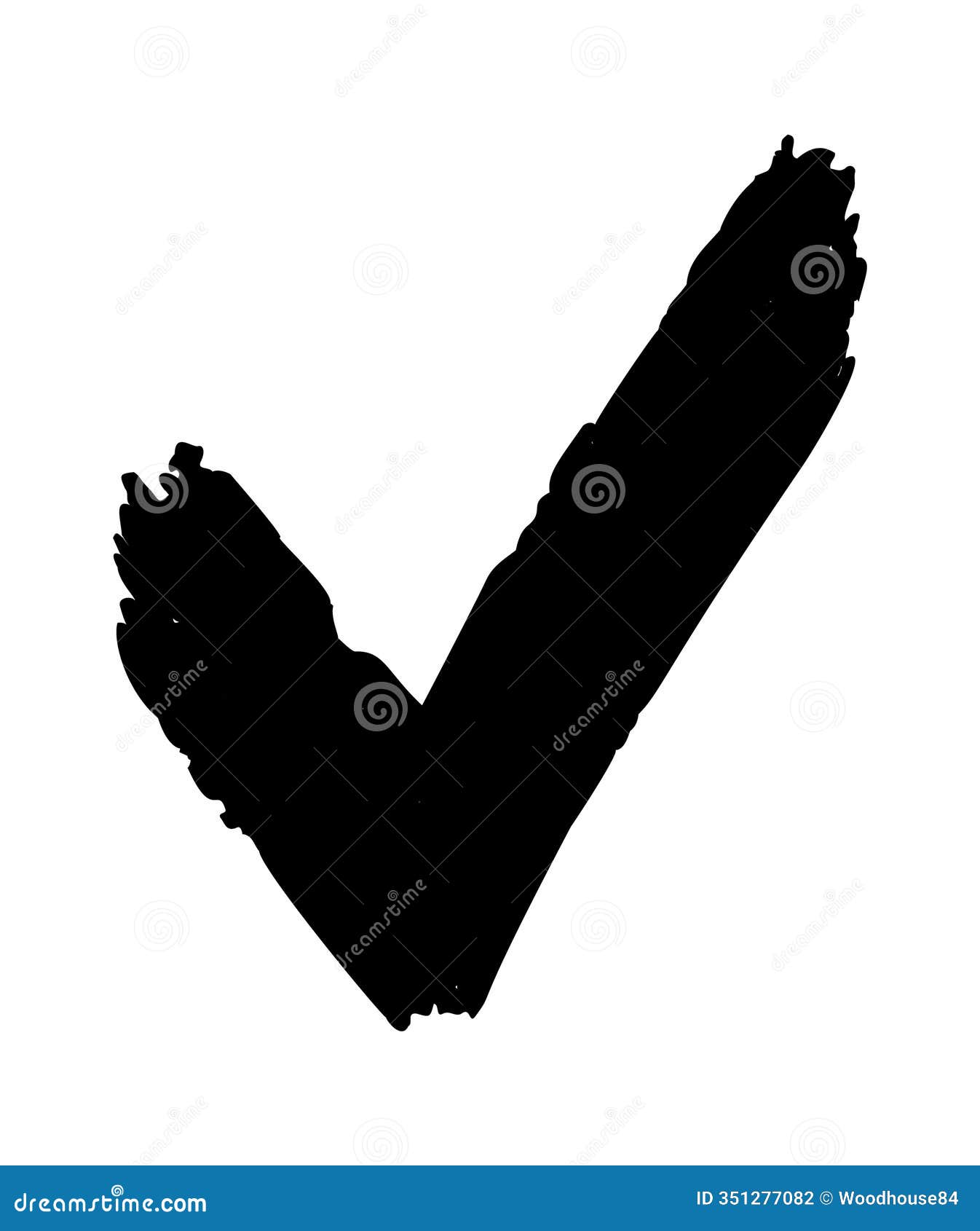 Check Mark Paintbrush Artistic Doodle Stock Vector - Illustration of ...