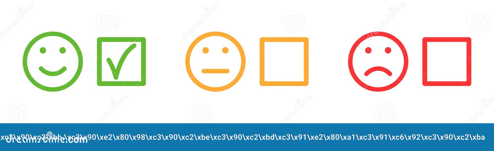 A Check Mark in the Place of an Excellent Mark and a Positive Emoticon ...