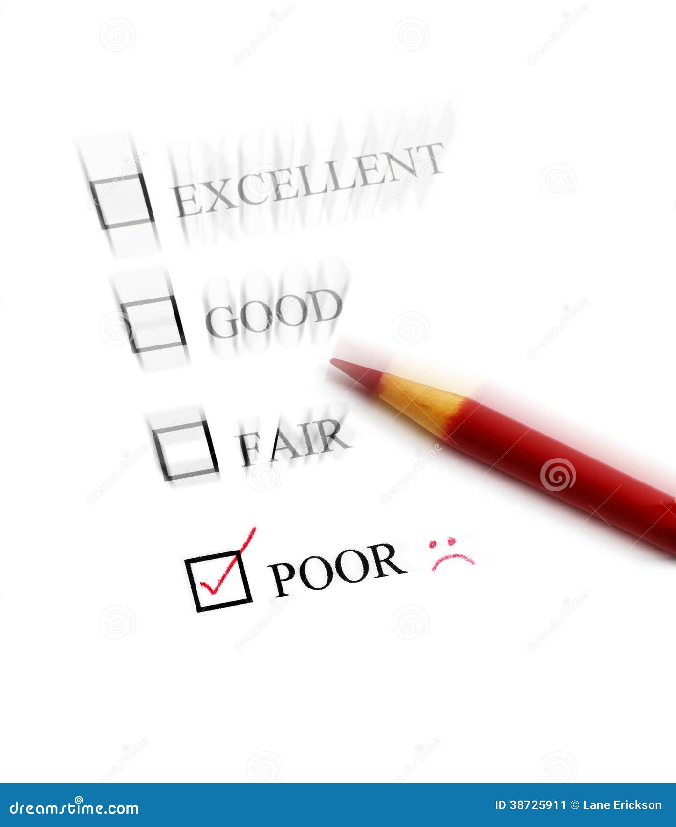 Check Mark for Poor Service Stock Image - Image of white, result: 38725911